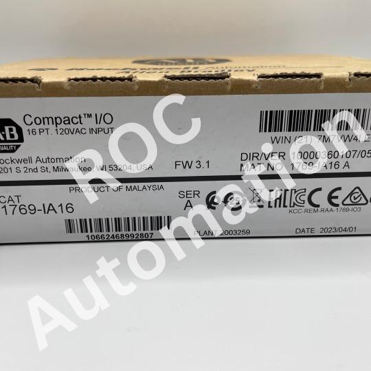 New Sealed Allen-Bradley 1769-IA16 CompactLogix 16 Pt 120VAC D/I Modul ...