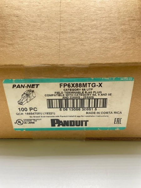 New Panduit FP6x88MTG-X / FP6X88MTGX Cat6A | Termination Modular Plug ...