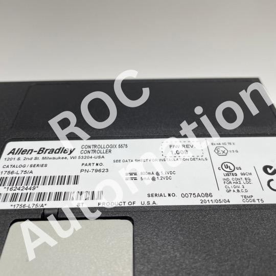 Allen Bradley 1756-L75 Ser A ControlLogix 32 MB Controller – Rocautomation
