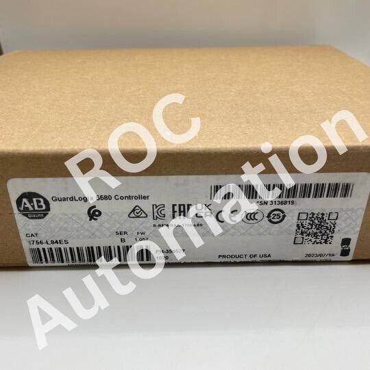 New Sealed Allen Bradley 1756-L84ES /B GuardLogix 5580 Controller ...