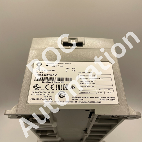 New Allen Bradley 1762-L40AWAR Ser C MicroLogix 1200 Controller ...