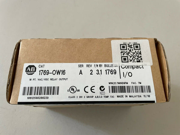 New Sealed Allen Bradley 1769-OW16 /A CompactLogix 16-P AC/DC Relay Ou ...