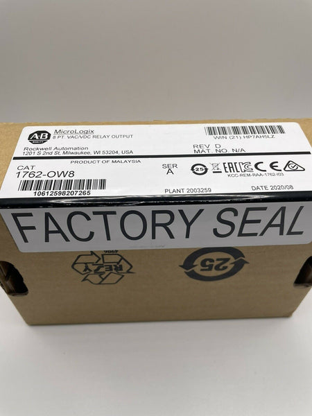 New Allen Bradley 1762-OW8 Micrologix SER A 8pt Relay Output Module ...
