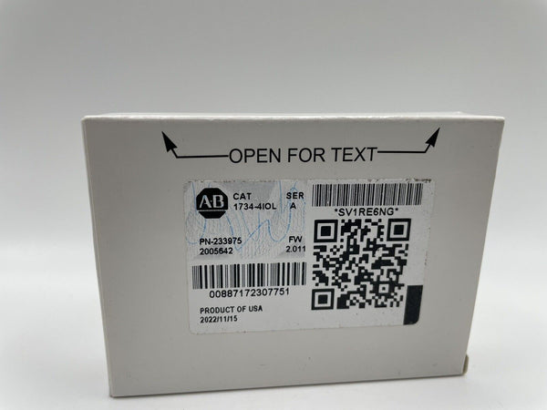 New Allen Bradley 1734-4IOL Point I/O 4-Ch IO-Link Master Module ...