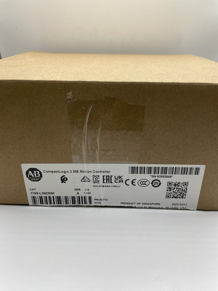 New Allen Bradley 1769-L36ERM Ser A CompactLogix 5370 EtherNet Control ...